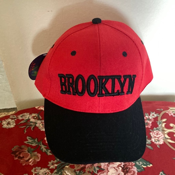 Accessories | Nwt Brooklyn Ball Cap Red Black Unisex | Poshmark